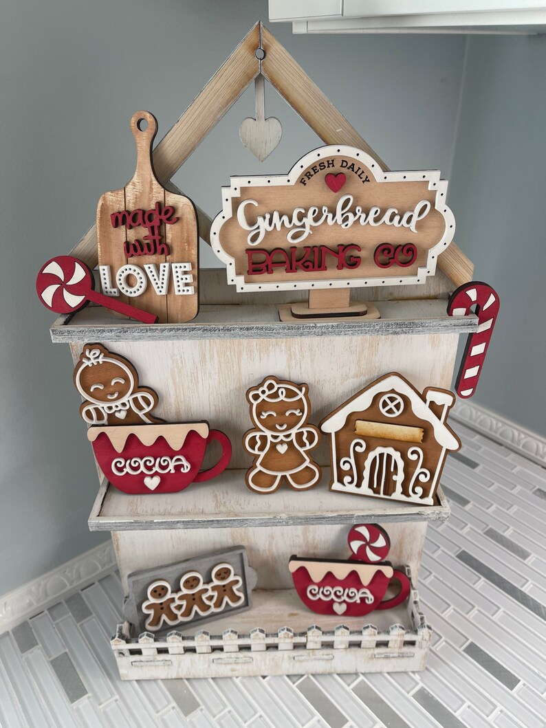 Gingerbread Tiered Tray Decor - Etsy