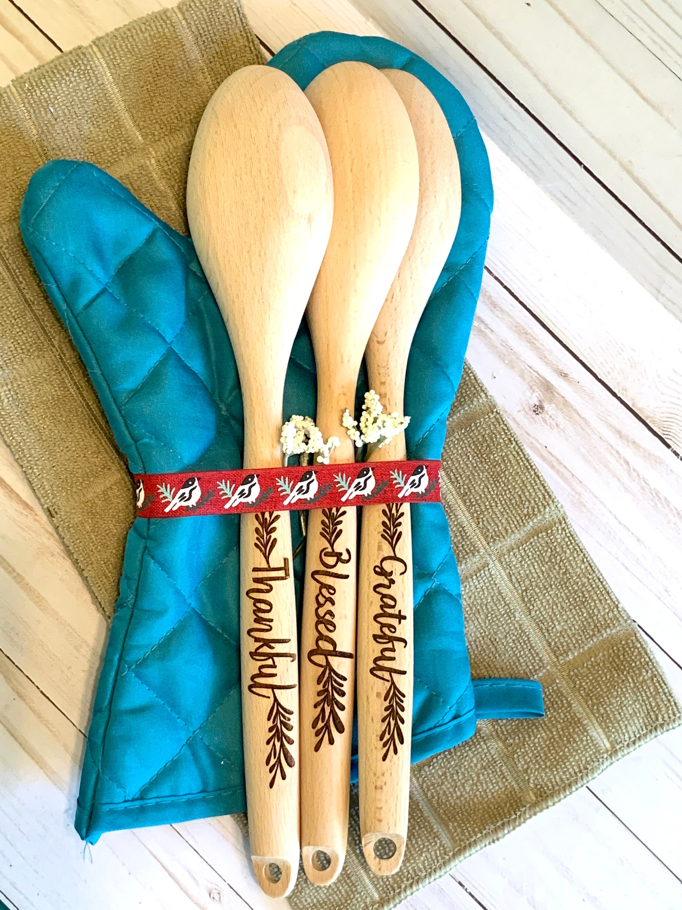 Personalized Laser Engraved Wooden Spoons Set of 3 - Etsy