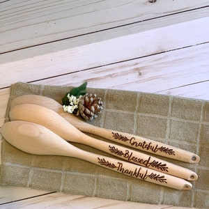Personalized Laser Engraved Wooden Spoons Set of 3 - Etsy