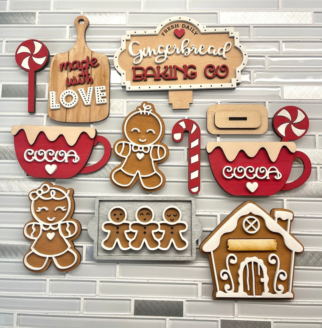Gingerbread Tiered Tray Decor - Etsy