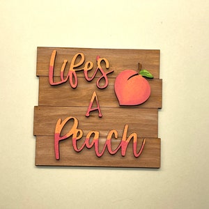 Peach Market Tiered Tray Mini Signs - Etsy