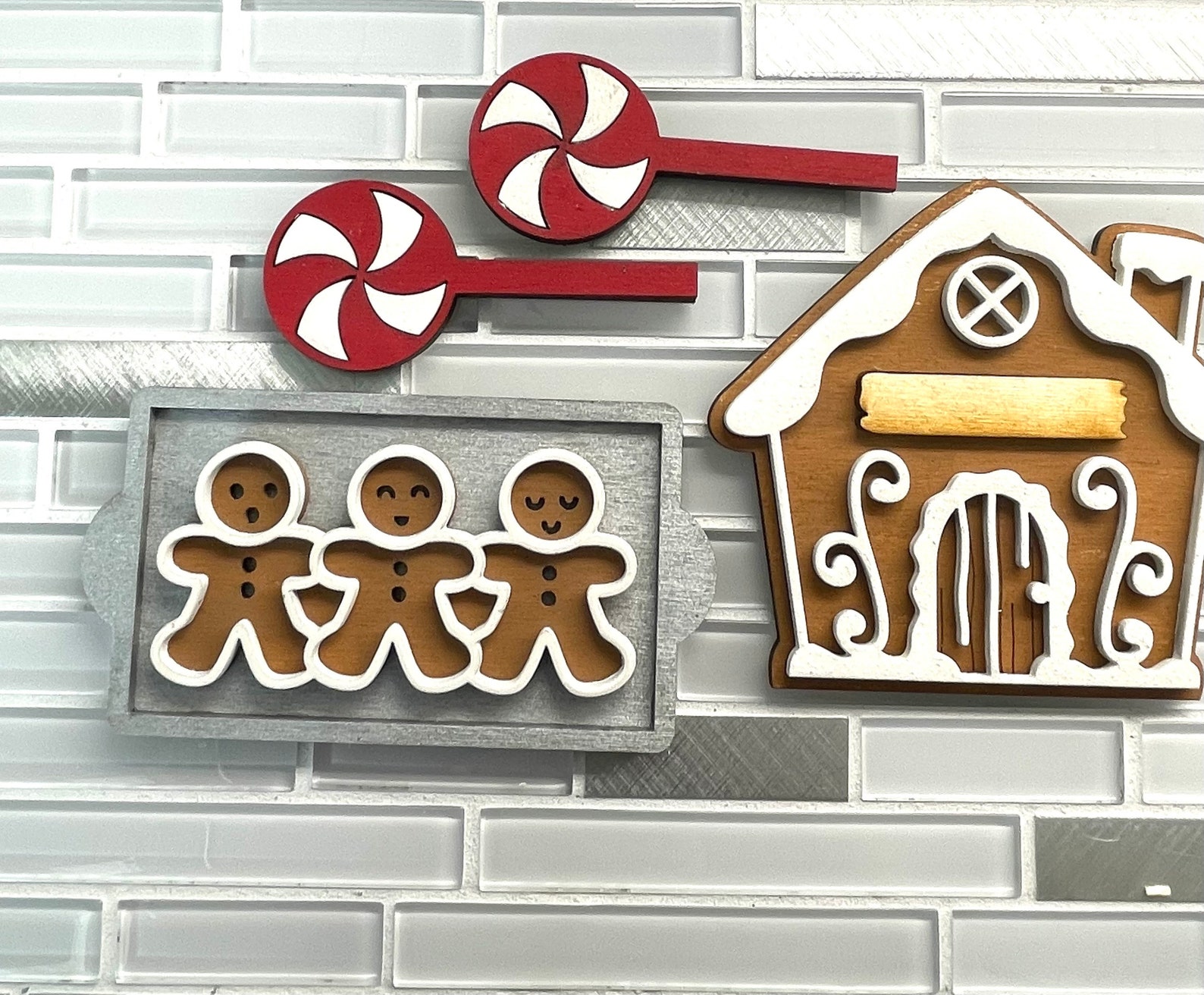 Gingerbread Tiered Tray Decor - Etsy