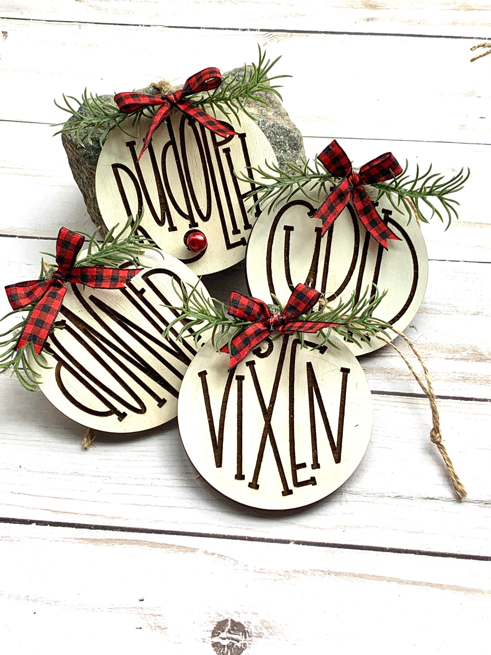 Rae Dunn Inspired Christmas Ornaments - Etsy