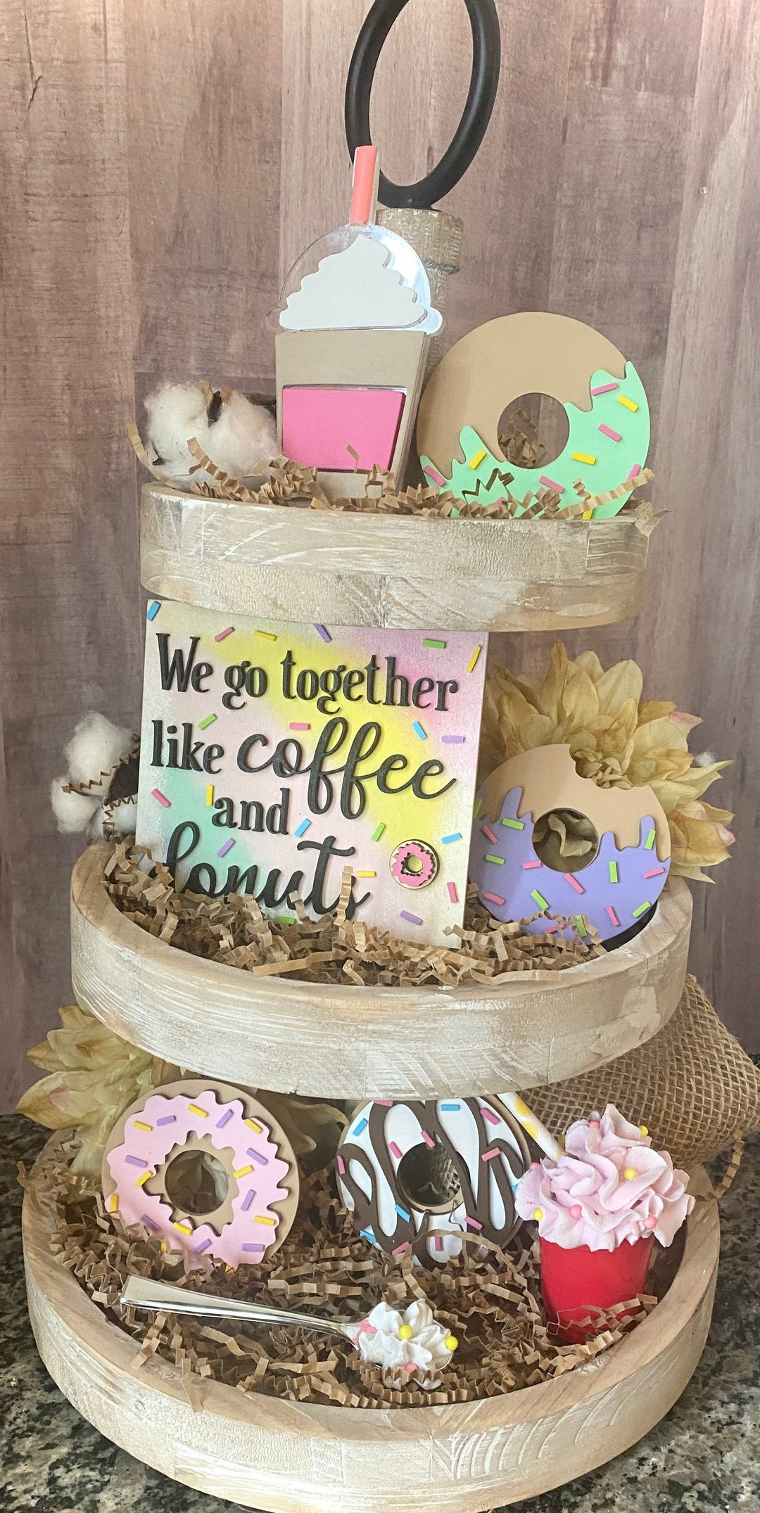 Donut Themed Tiered Tray. - Etsy