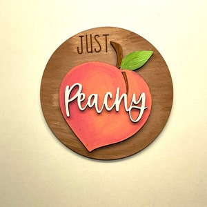 Peach Market Tiered Tray Mini Signs - Etsy