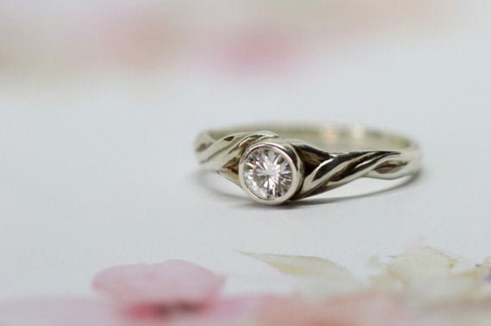 Leaves Engagement Ring Vine Engagement Ring Nature | Etsy