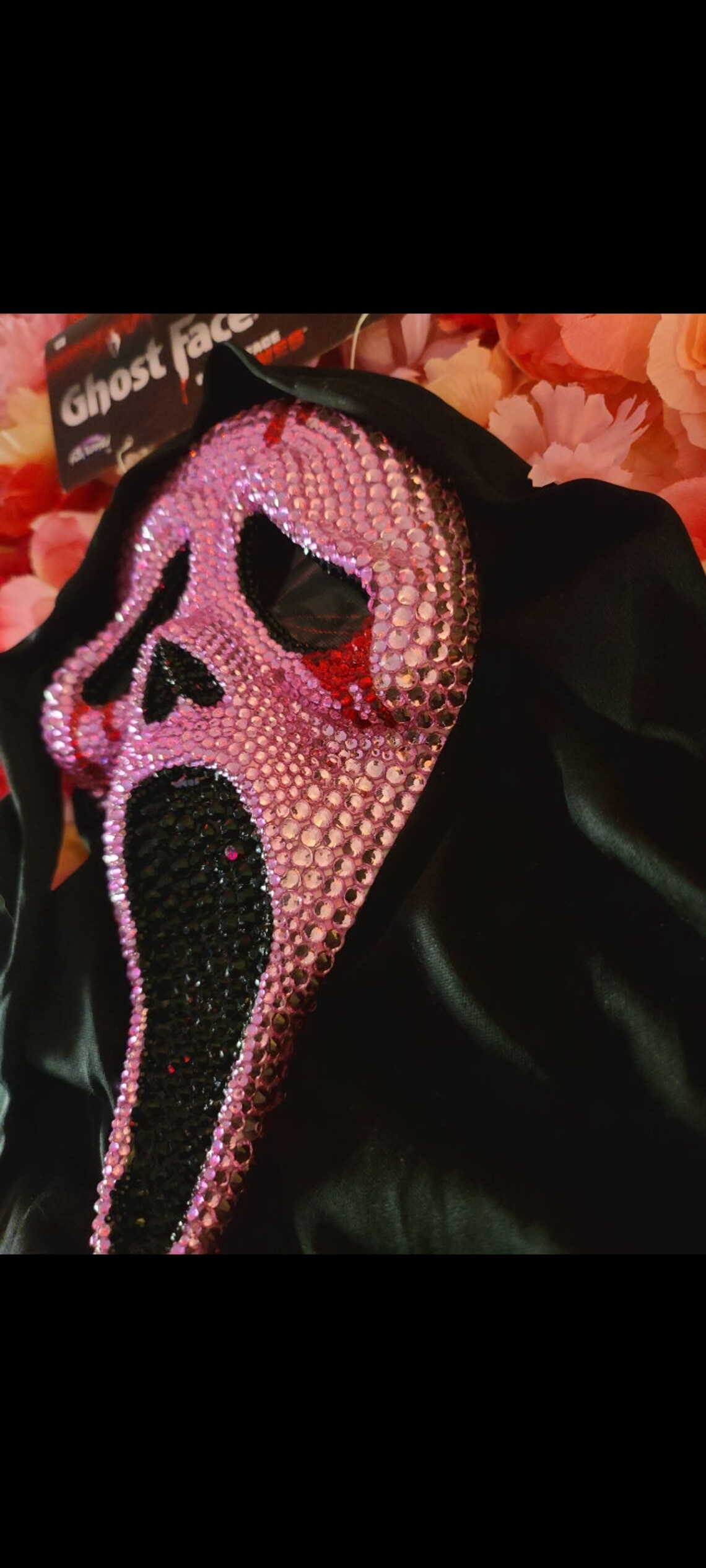 Blinged Out Pink Ghostface Mask With Rhinestones - Etsy