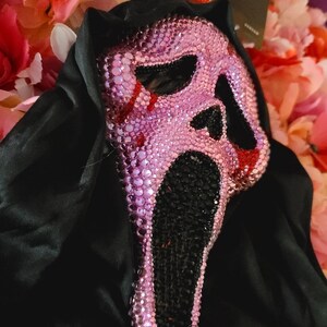 Blinged Out Pink Ghostface Mask With Rhinestones - Etsy