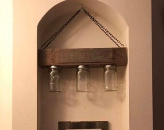 Items similar to Mason Jar Lighting Fixture. Custom made for your space ...