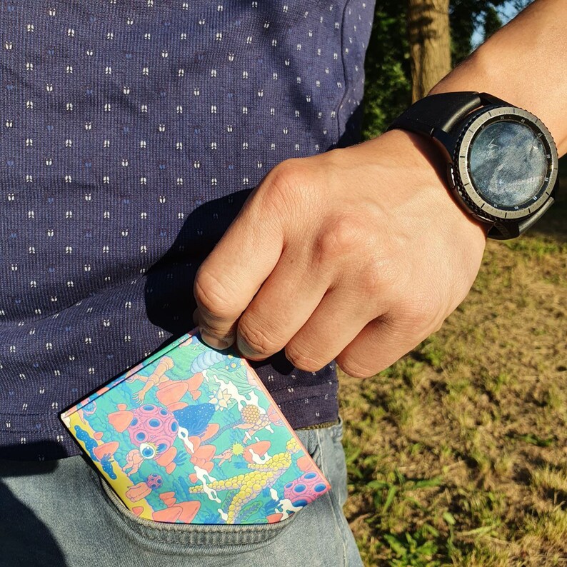 Tyvek Paper Slim Wallet, Neon Men - Etsy