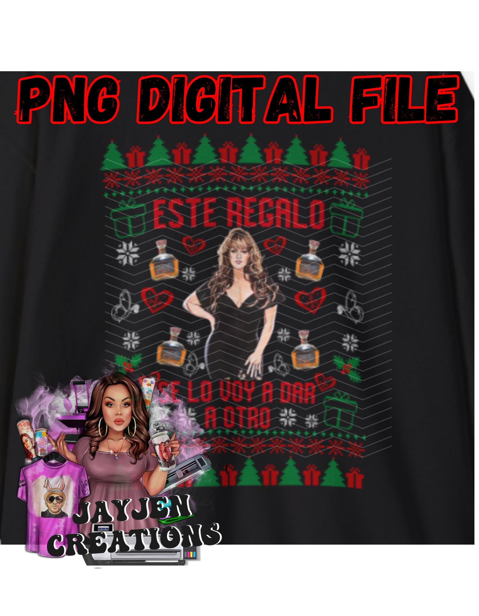 Jenni Rivera PNG/ Jenni Rivera PNG Navidad PNG/ Jenni Rivera png suéter ...