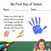 First Day of School Handprint Art, Back to School Activity, Handprint ...