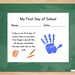 First Day of School Handprint Art, Back to School Activity, Handprint ...