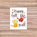 Fall Handprint Craft Autumn Craft Handprint Keepsake - Etsy