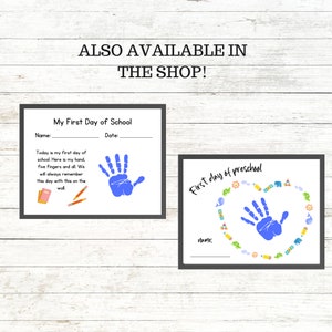 Last Day of School Handprint Art, Handprint Craft Keepsake, Printable ...