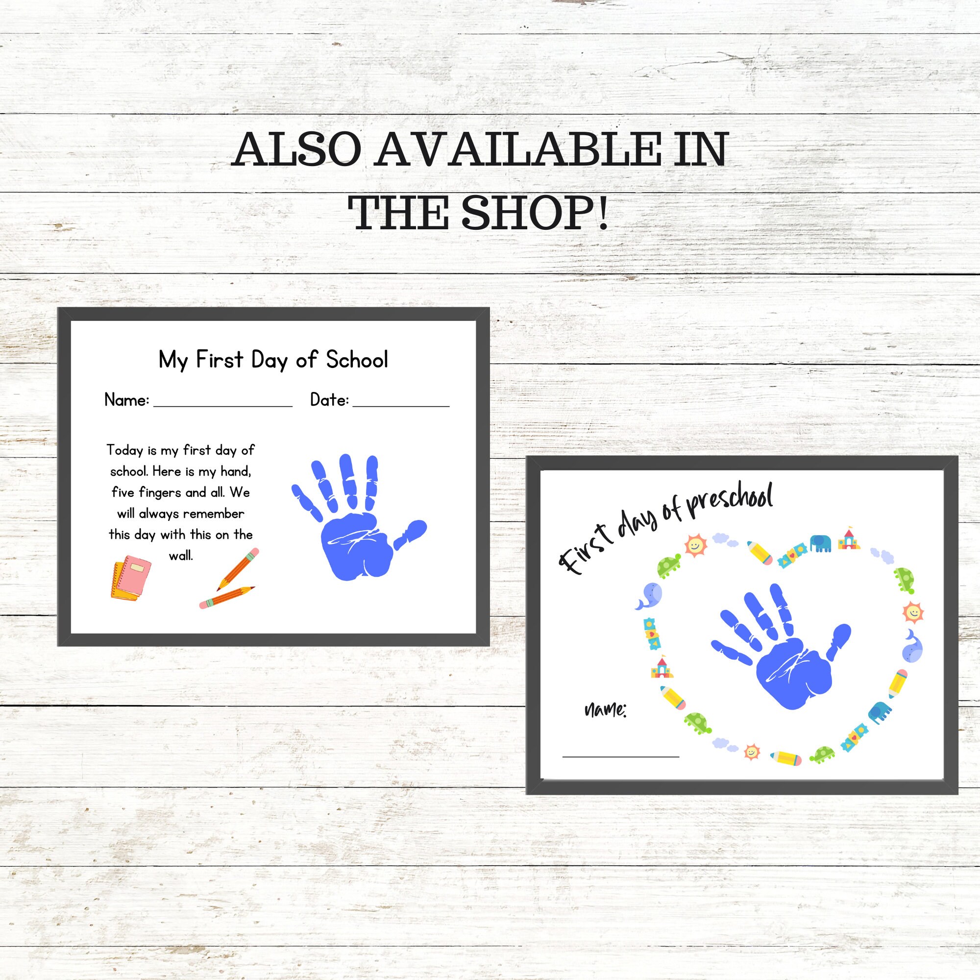 Last Day of School Handprint Art, Handprint Craft Keepsake, Printable ...