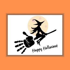Halloween Handprint Art, Halloween Activity, Handprint Craft Keepsake ...