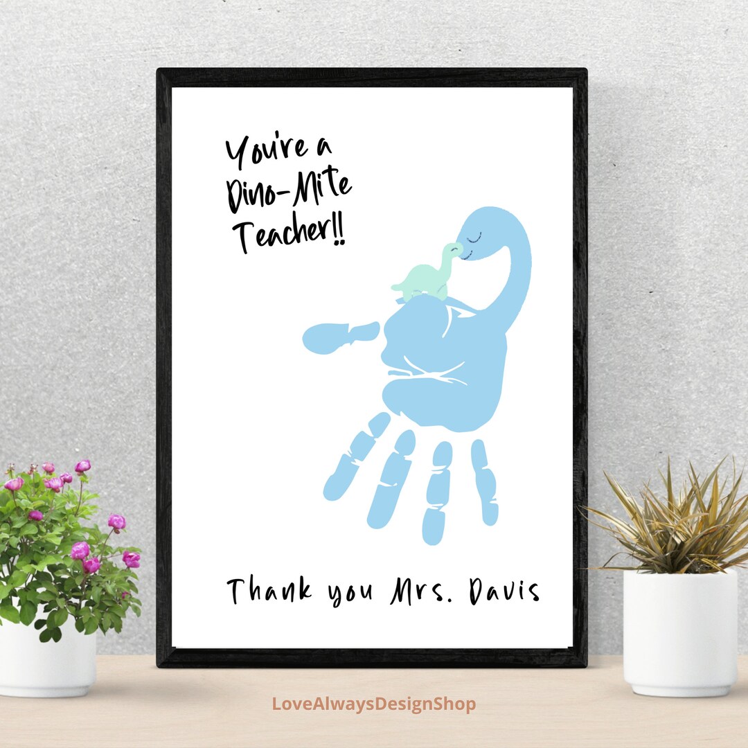 Teacher Appreciation Handprint Art, Handprint Art, Thank You Card, End ...