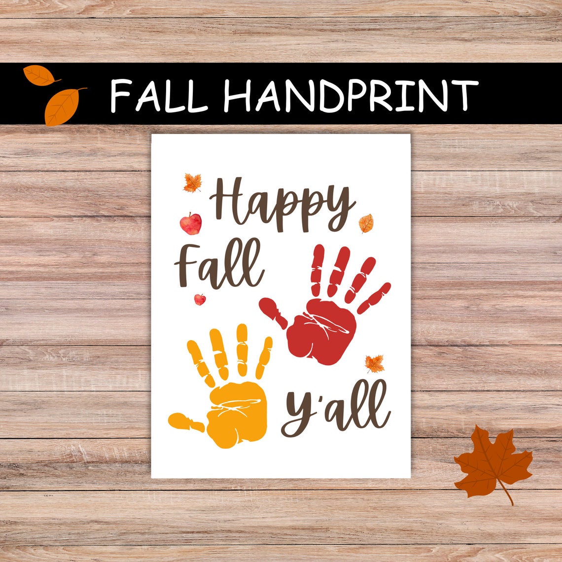 Fall Handprint Craft Autumn Craft Handprint Keepsake - Etsy
