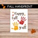 Fall Handprint Craft Autumn Craft Handprint Keepsake - Etsy