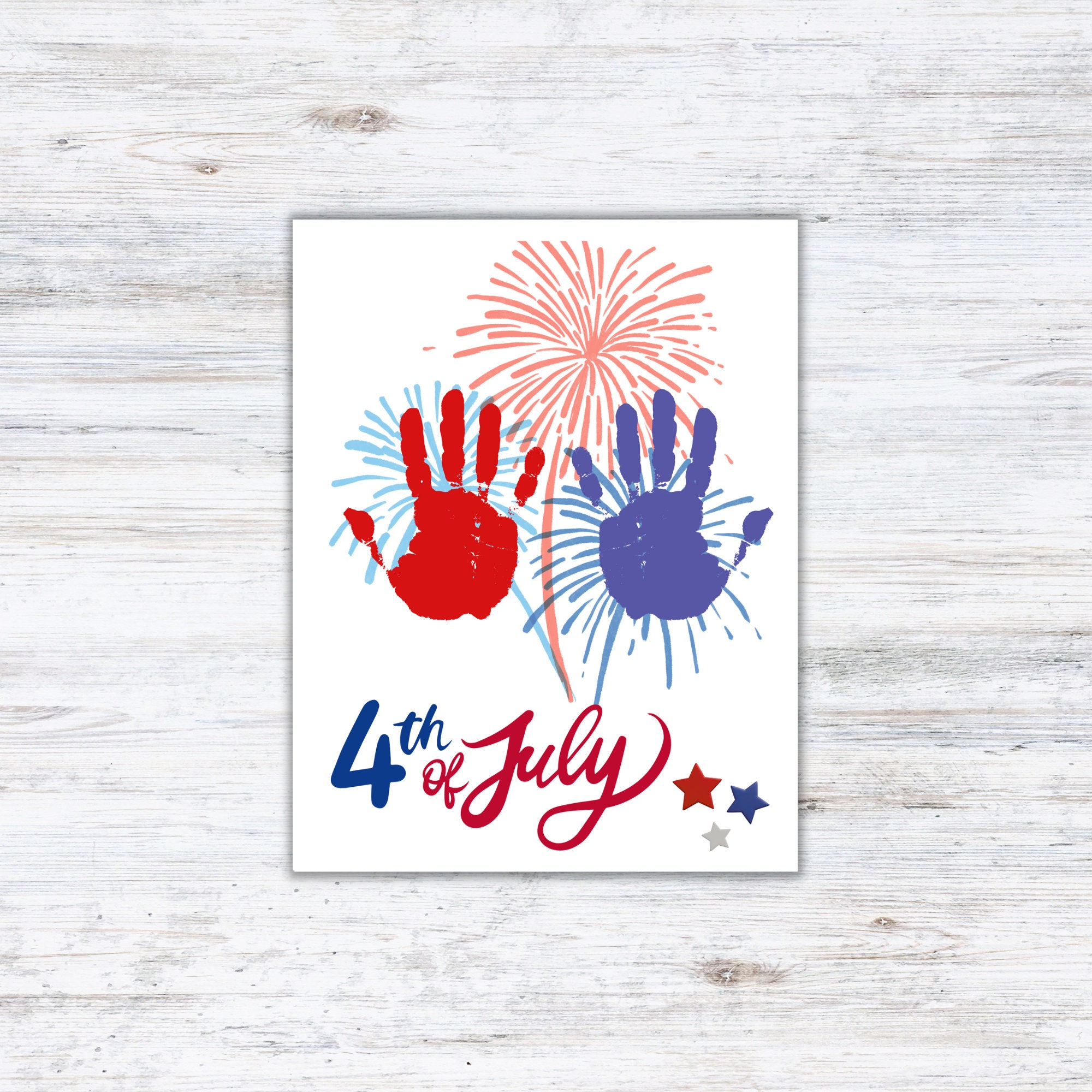4th of July Handprint Art, 4th of July Activity, Handprint Art, Craft ...