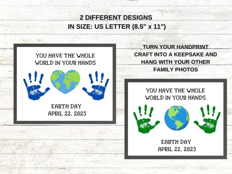 Earth Day Handprint Craft Handprint Art Handprint Craft - Etsy