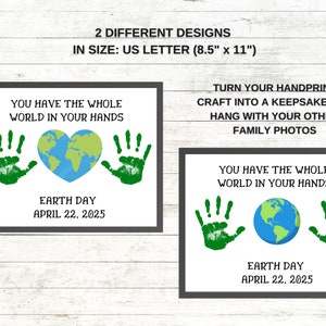 Earth Day Handprint Craft, Handprint Art, Craft Keepsake, Printable ...