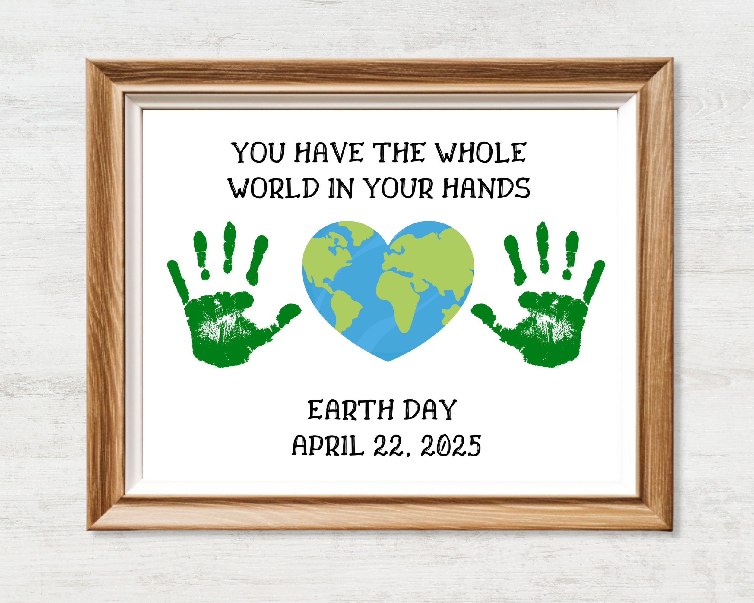 Earth Day Handprint Craft, Handprint Art, Craft Keepsake, Printable ...