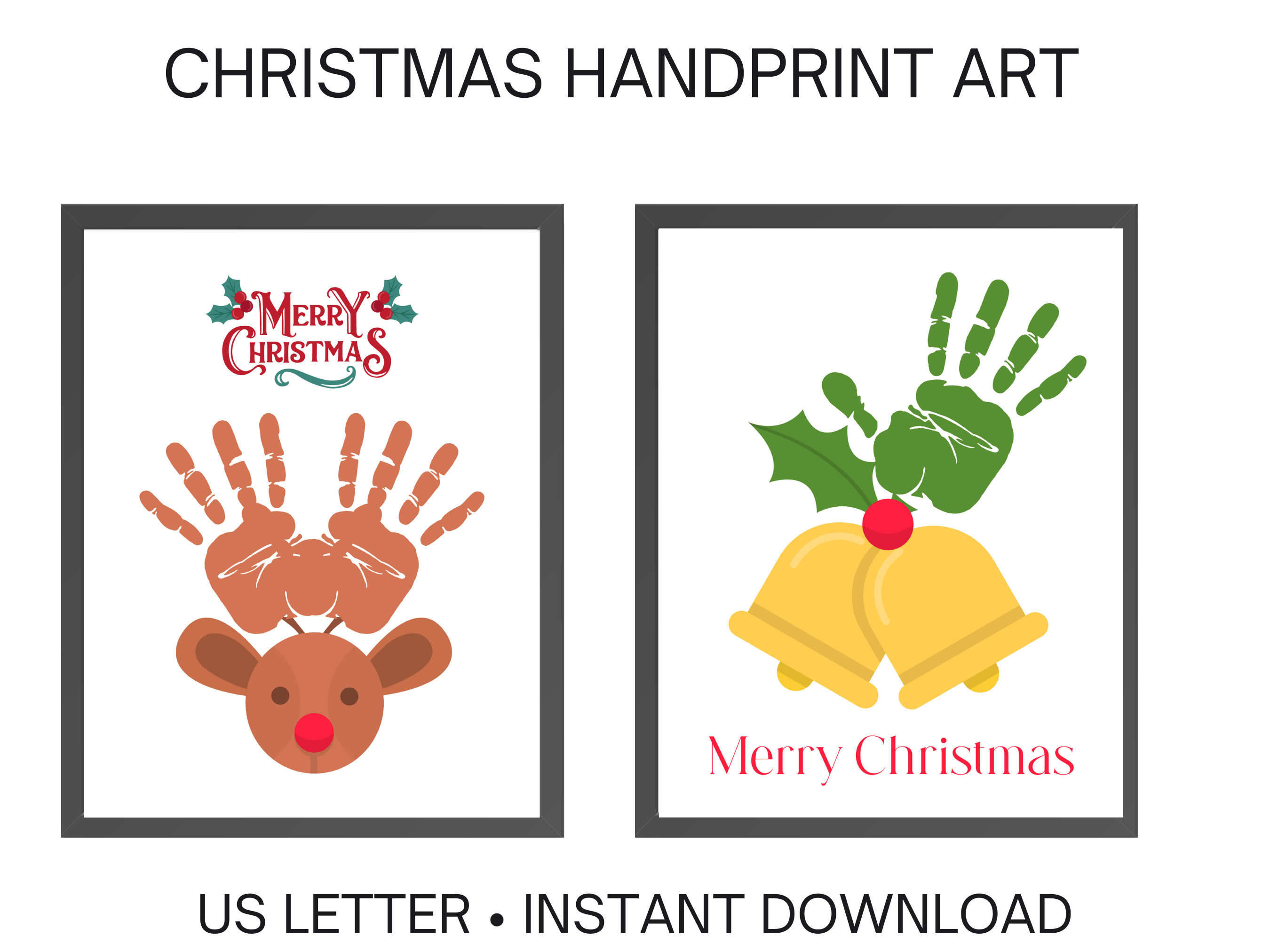Christmas Handprint Craft Bundle Handprint Art for Kids - Etsy