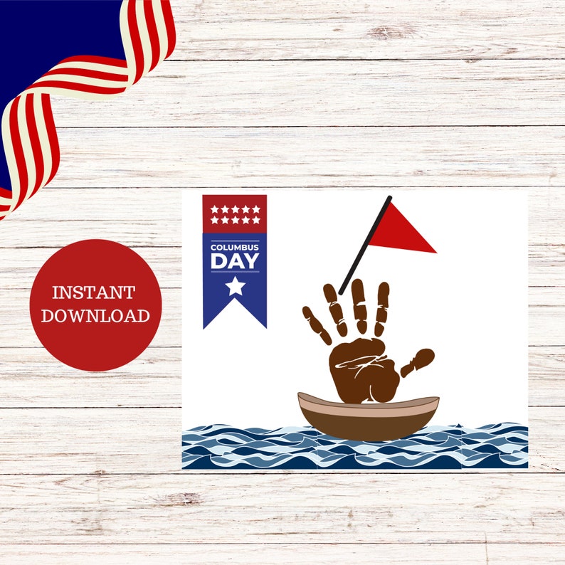 Columbus Day Handprint Craft for Kids Kids School Craft US History ...
