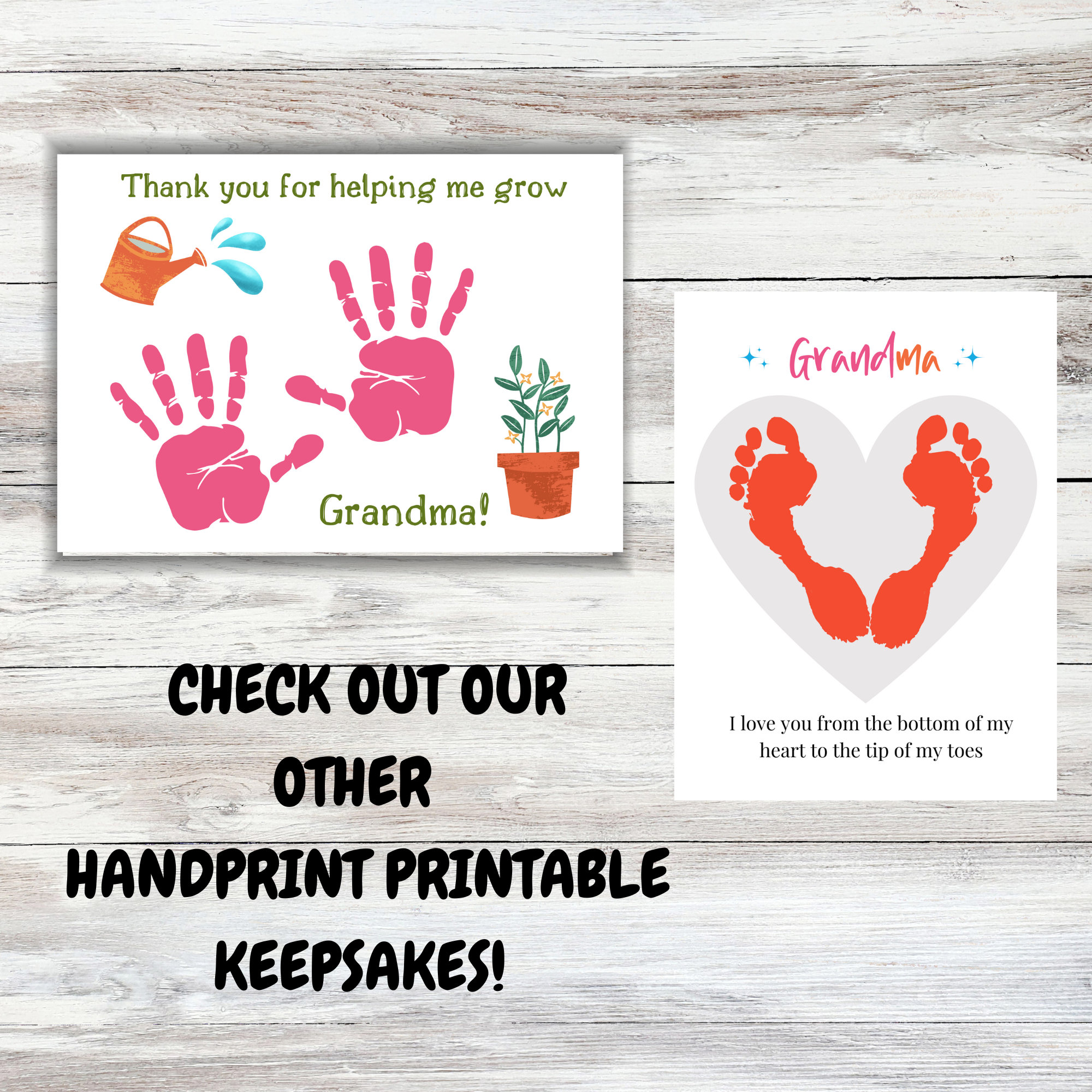 Grandparent's Day Handprint Printable, Handprint Art, Gift, Grandparent ...