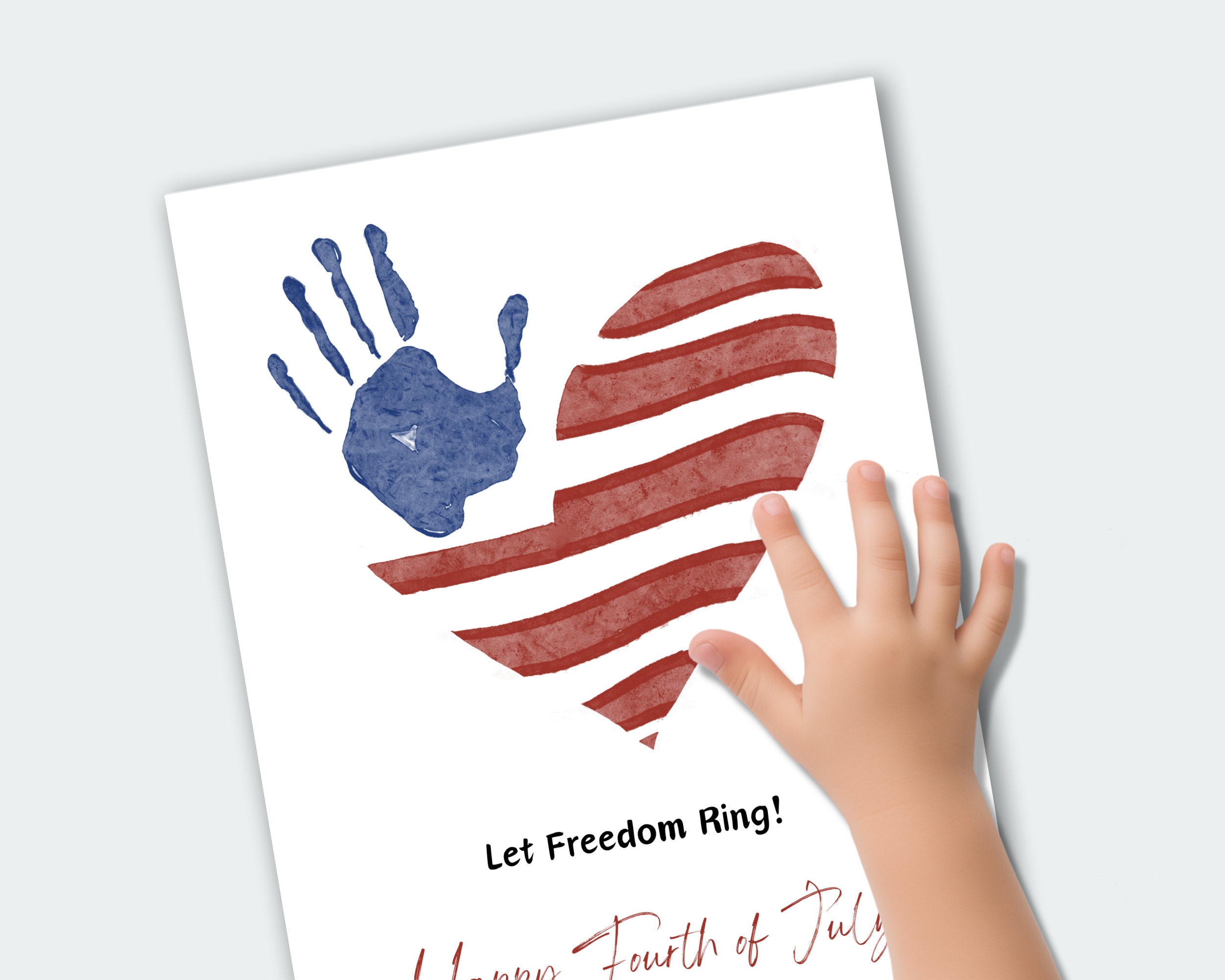 4th of July Fireworks Handprint Craft Set of 2 Printable DIY July 4th ...