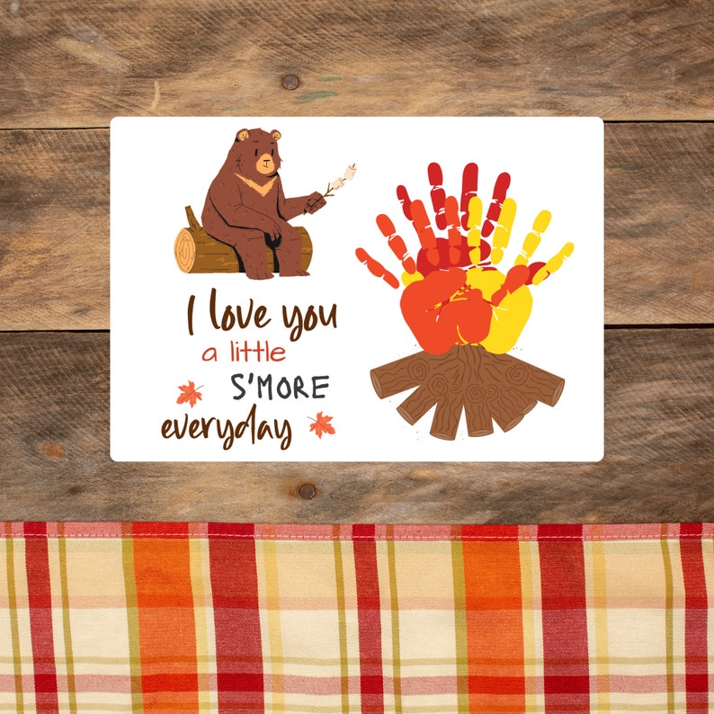 Campfire Handprint Art, Fall Handprint Craft, Preschool Activity ...