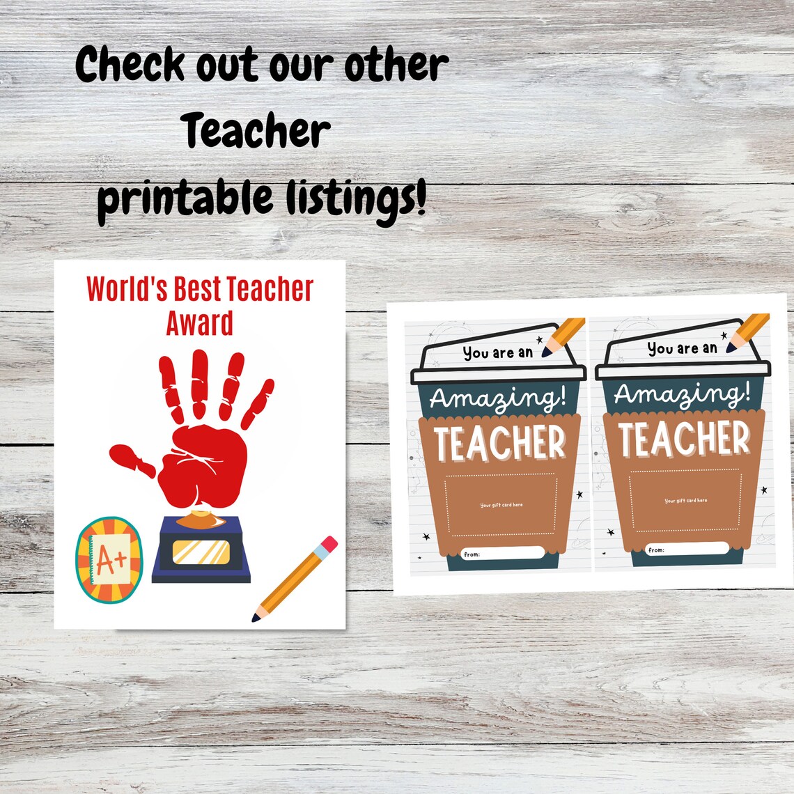 Teacher Appreciation Handprint Art, Handprint Art, Thank You Card, End ...