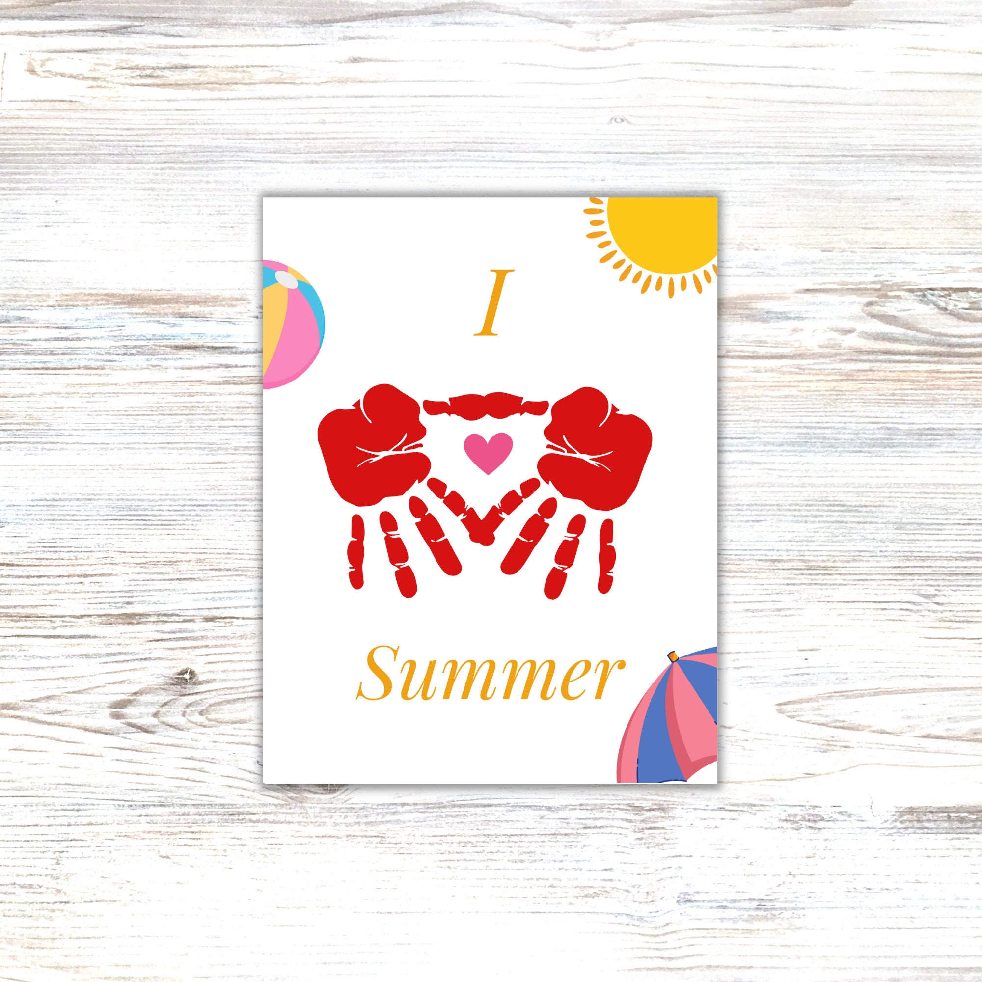 Summer Handprint Art, Handprint Craft, Footprint Craft, Summer Activity ...