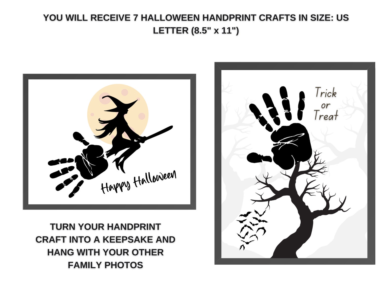 Halloween Handprint Art Halloween Activity Handprint Craft - Etsy