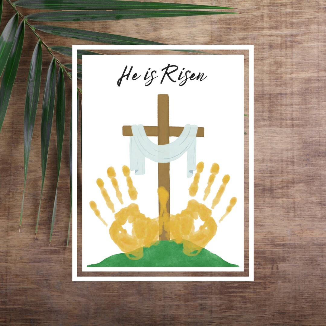 He is Risen Handprint Art, Easter Keepsake Craft to Celebrate ...