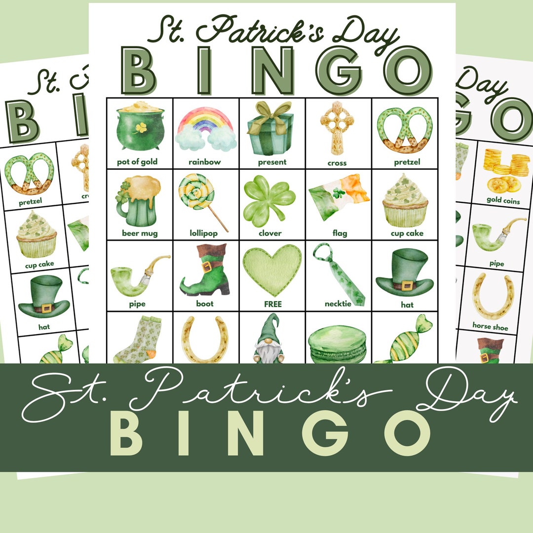 Bingo Game for St. Patrick's Day Irish-themed Activity, Perfect for ...