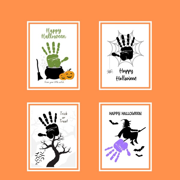 Halloween Handprint Craft - Etsy