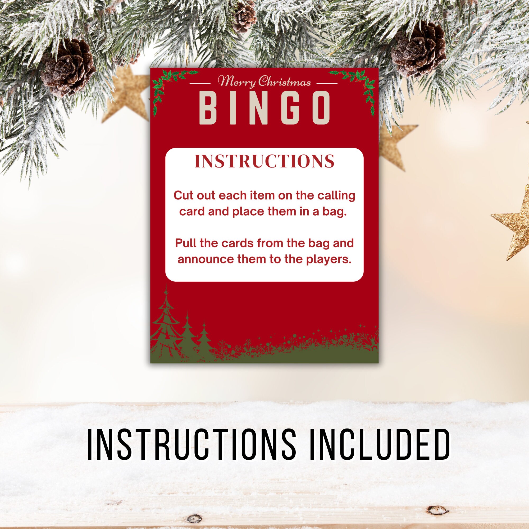 Christmas Bingo Printable Game, 25 Unique Bingo Cards, Family & Adult ...