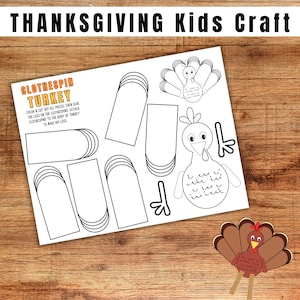 Thanksgiving Kids Craft Bundle, Activity Pack, 7 Interactive Printable ...