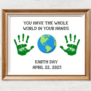 Earth Day Handprint Craft, Handprint Art, Craft Keepsake, Printable ...