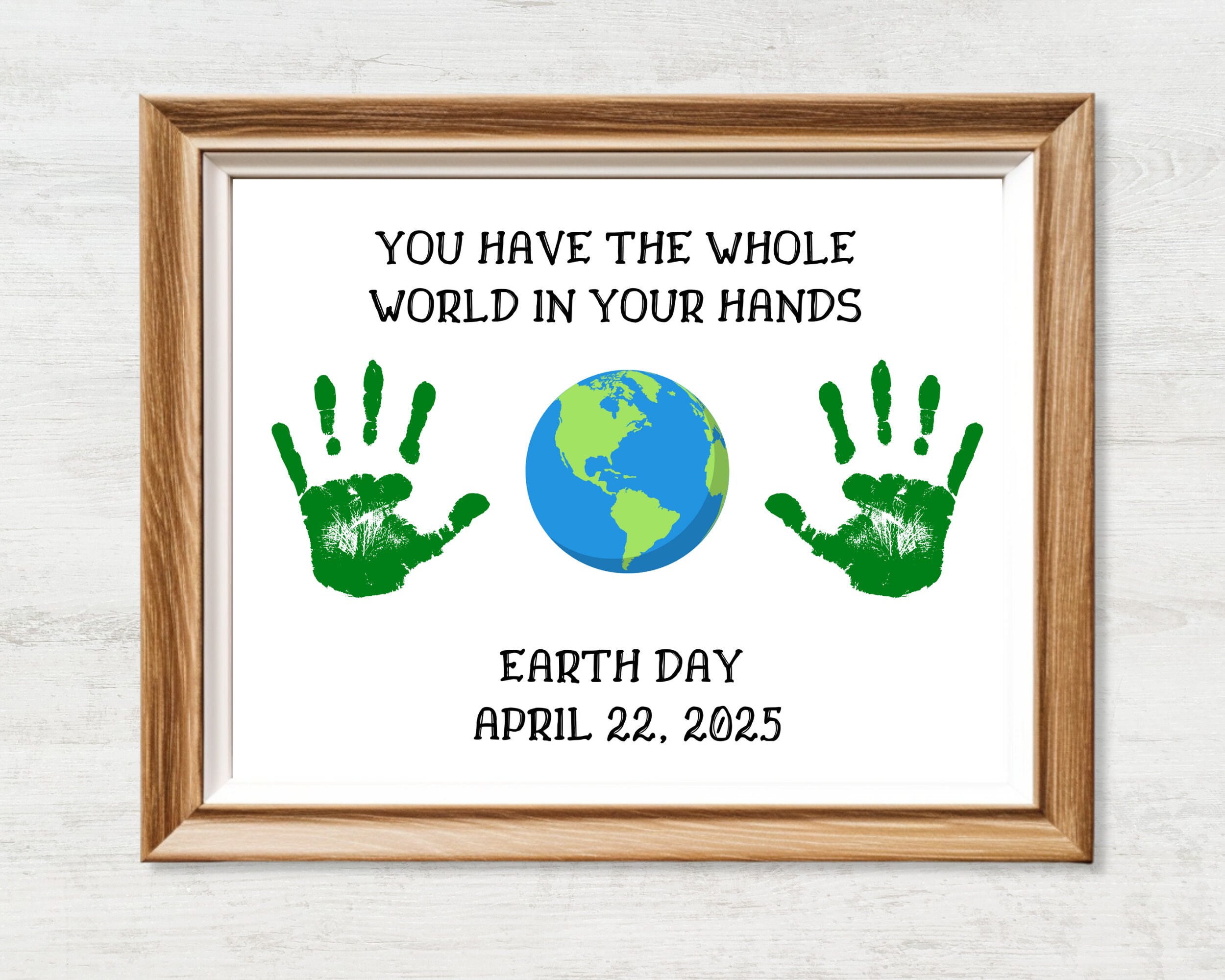 Earth Day Handprint Craft, Handprint Art, Craft Keepsake, Printable ...