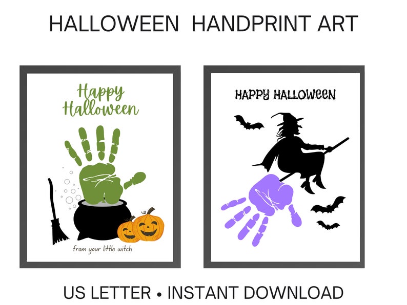 Halloween Handprint Art Halloween Activity Handprint Craft - Etsy