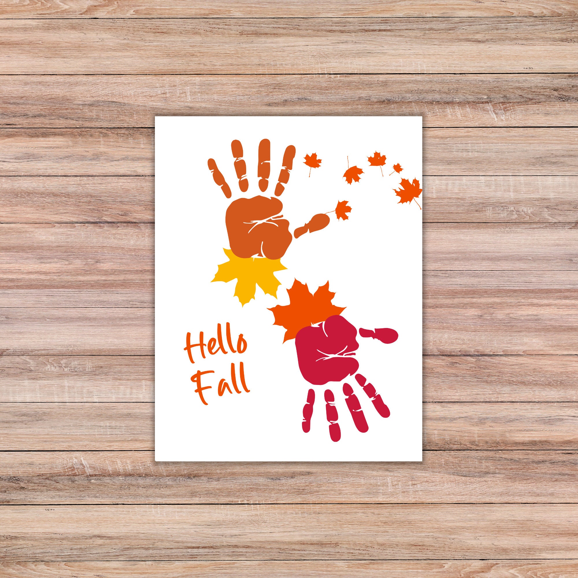 Fall Handprint Craft Autumn Craft Handprint Keepsake - Etsy