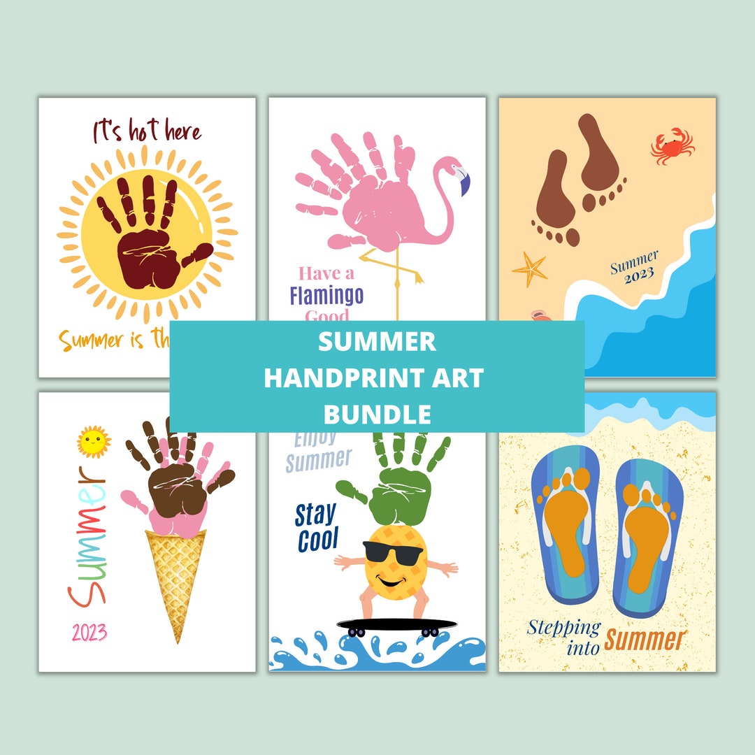 Summer Handprint Art Handprint Craft Footprint Craft Summer - Etsy