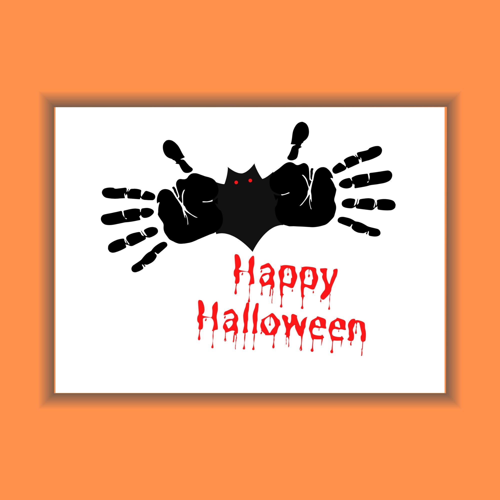 Halloween Handprint Art, Halloween Activity, Handprint Craft Keepsake ...