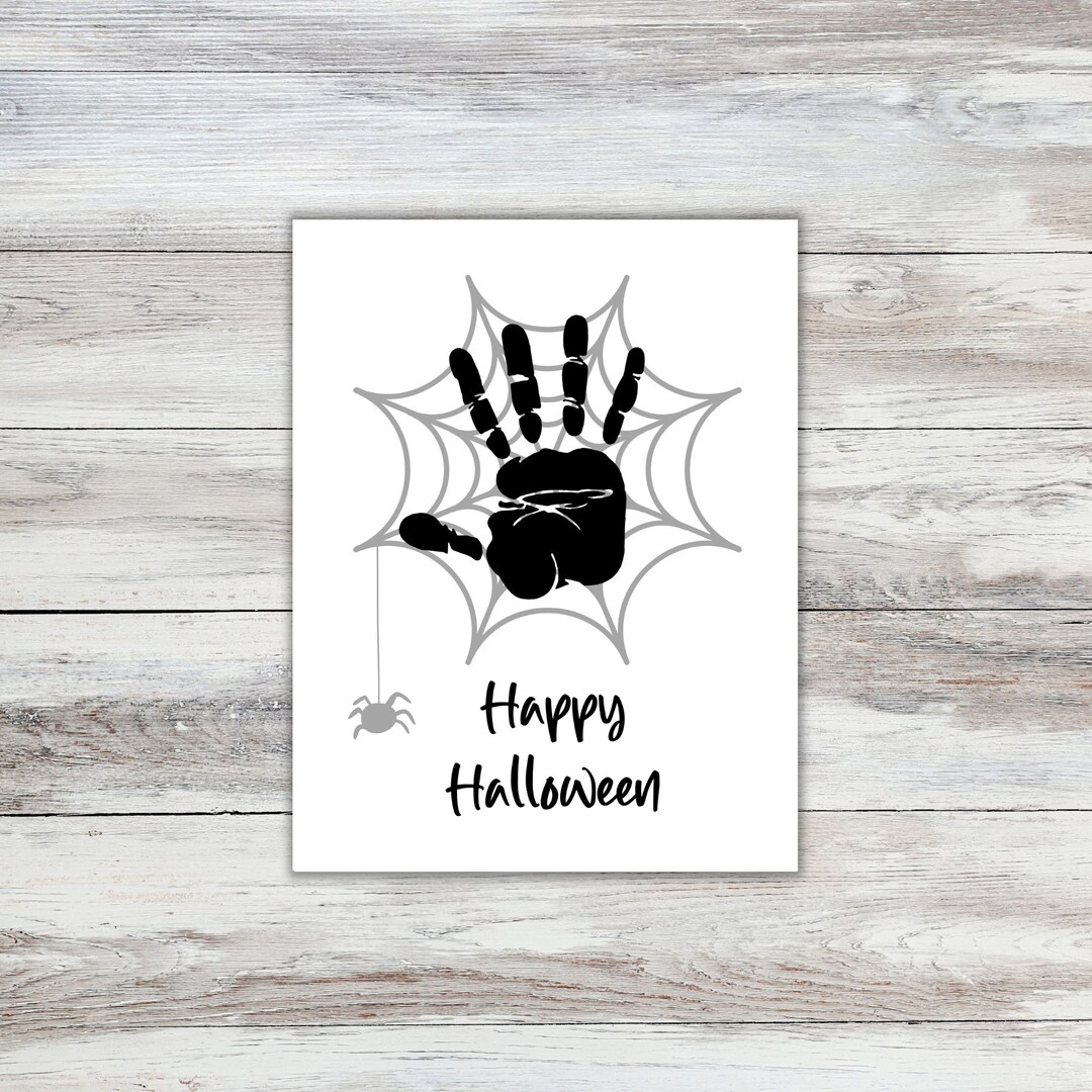 Halloween Handprint Art, Halloween Activity, Handprint Craft Keepsake ...