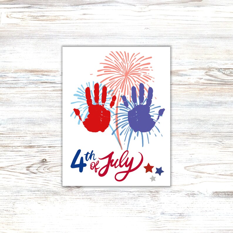 4th of July Handprint Art, 4th of July Activity, Handprint Art, Craft ...