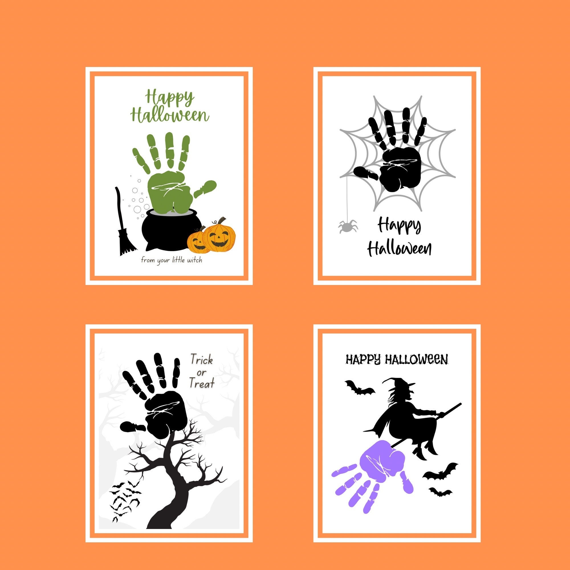 Halloween Handprint Art, Halloween Activity, Handprint Craft Keepsake ...